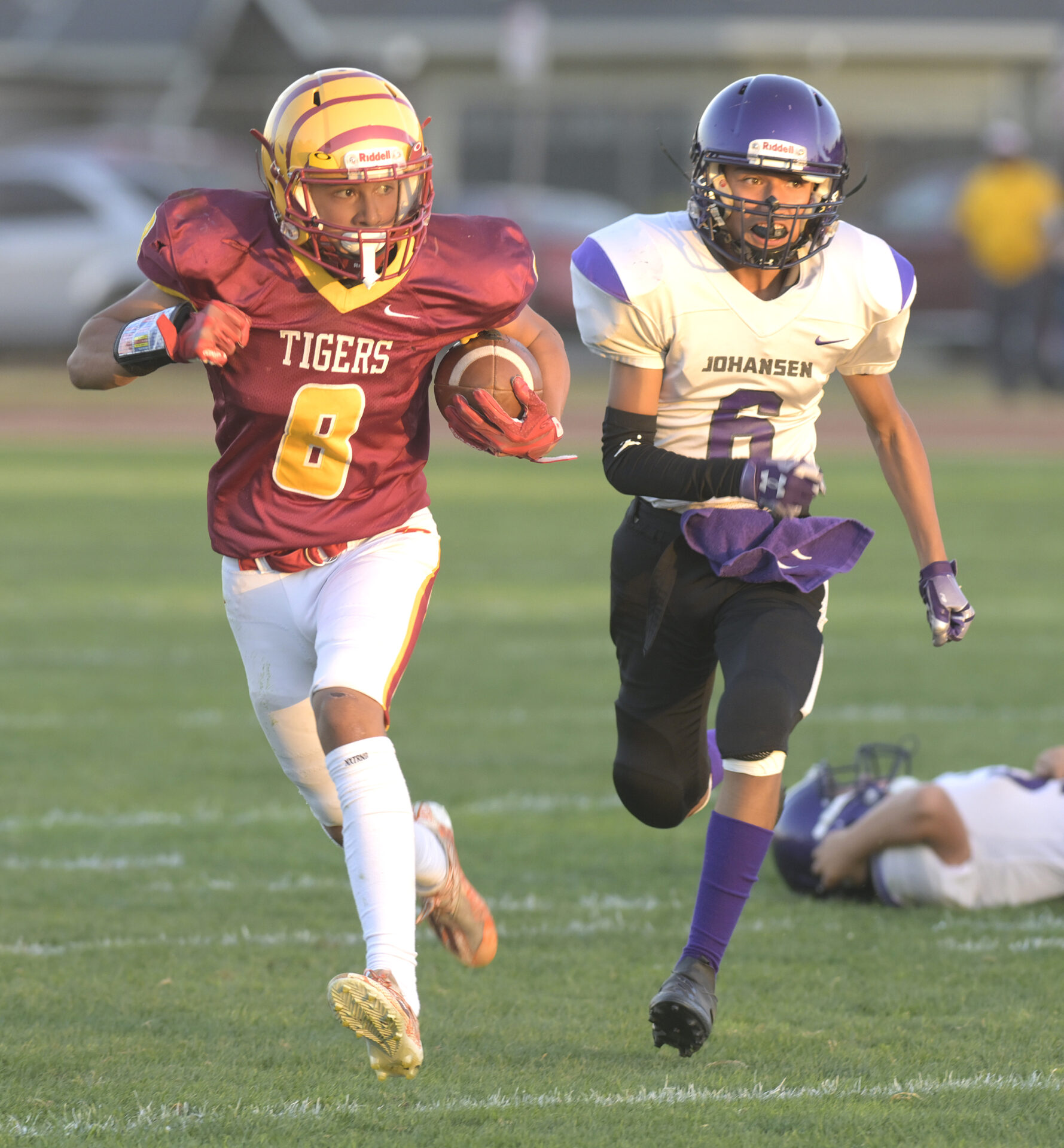 Tiger varsity football rolls over Vikings - The Westside Express