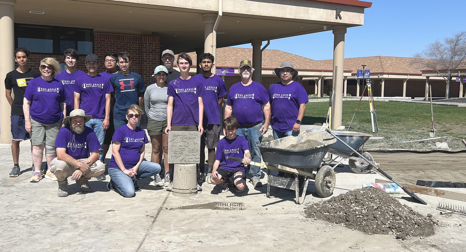 Checkmate: Eagle Scout Mason Ferreira builds outdoor chessboard for ...